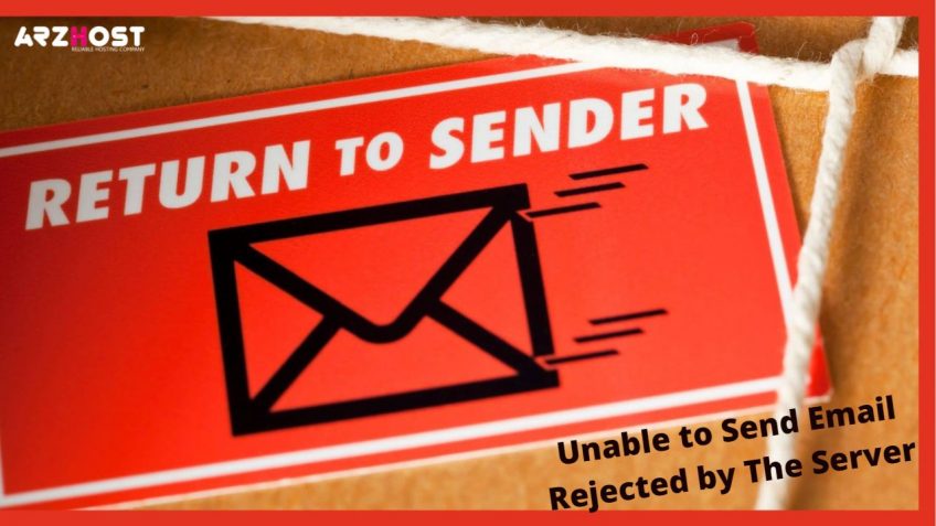 Unable to Send Email Rejected