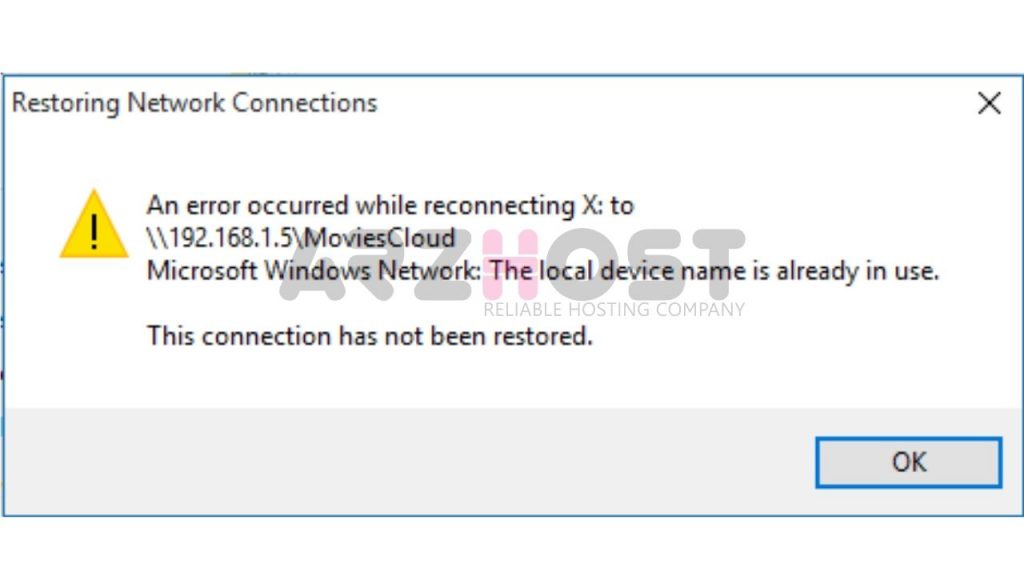 Fix "Local Device Name Already In Use" Error On Windows