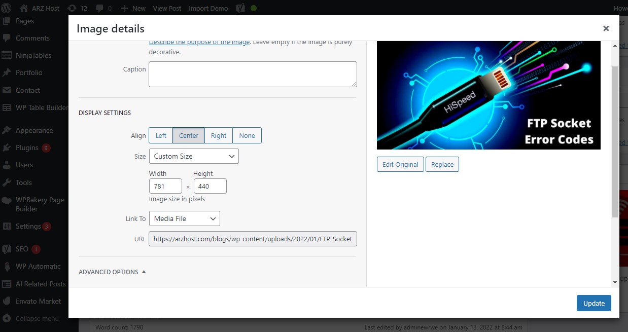 WordPress Crop Image Not Working
