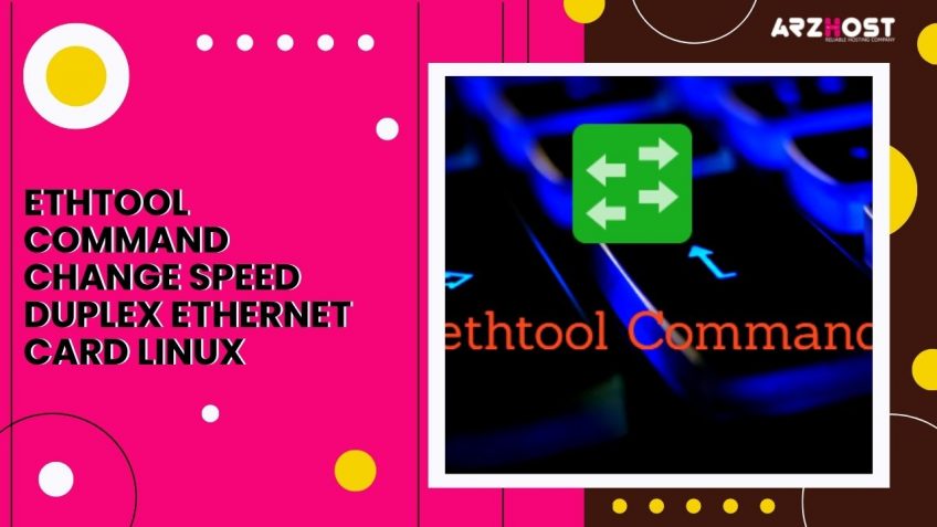 Ethtool command change speed duplex ethernet card Linux